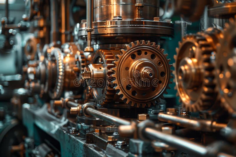 Clock Mechanism Featuring Brass Metal Engine Gear Wheels and Cogs for ...