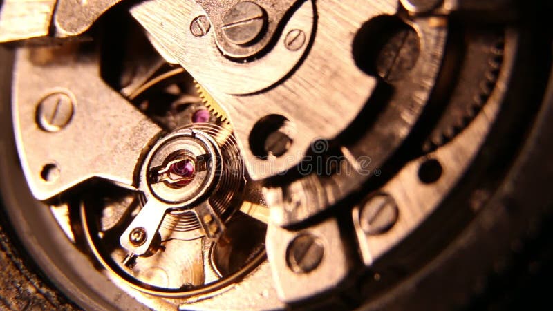 Classic Old Clock Mechanism Internals Stock Video - Video of machine ...