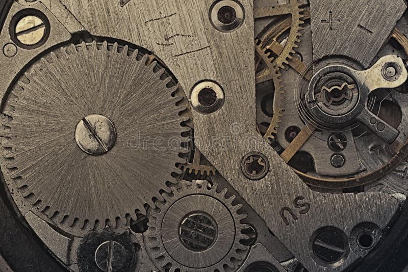 Old Mechanism of an Analog Watch. Modes and Mechanisms of the Precision ...