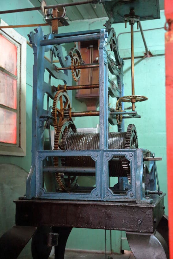The Clock Mechanism in a Tower Stock Photo - Image of winch, gear: 82287932