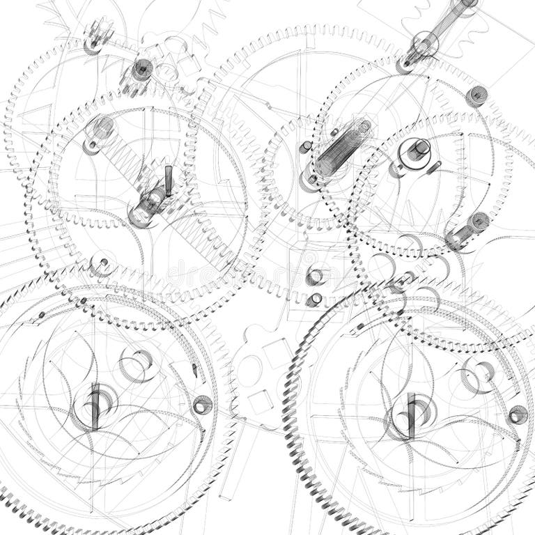 Transparent Clock Mechanism Stock Illustrations – 640 Transparent Clock ...