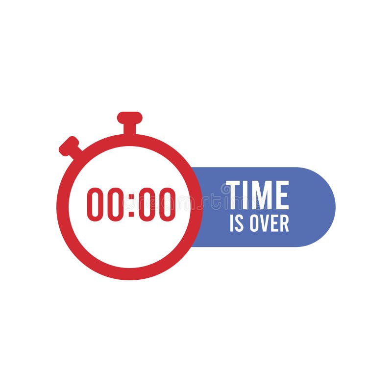 Time is over stock vector. Illustration of glass, isolated - 50914603