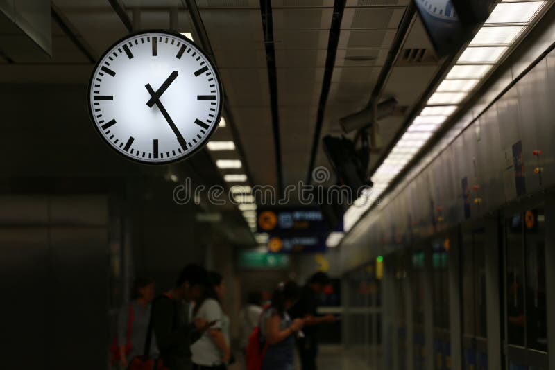 Clock in the Metro Station. Stock Photo - Image of europe, bangkok ...