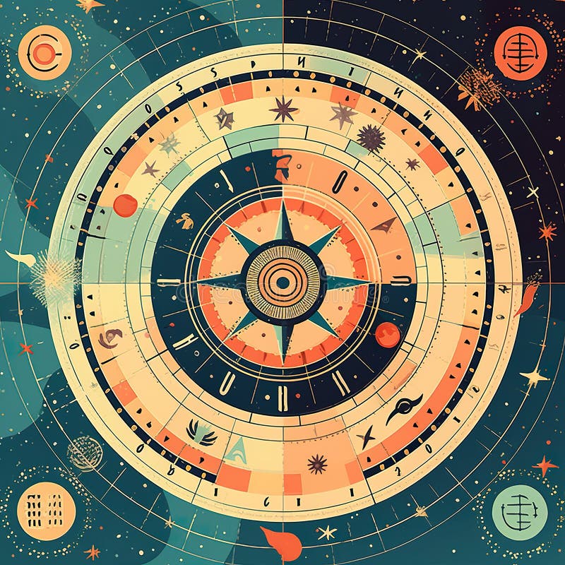 A Clock that is in the Middle of a Circle. Generative AI Image. Stock ...