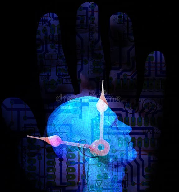 Clock Mind stock illustration. Illustration of calm, meditation - 11382205