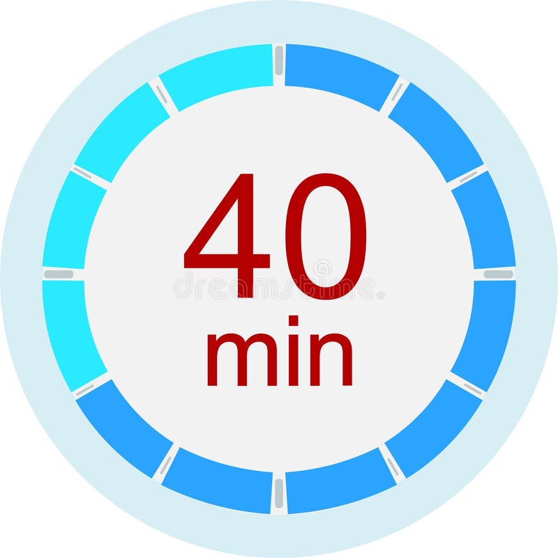 Clock. 40 minutes stock vector. Illustration of ball - 290119706