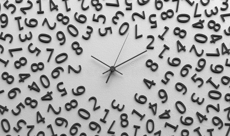 Clock with Mixed and Confusing Numbers in a Chaotic Manner on the Dial ...