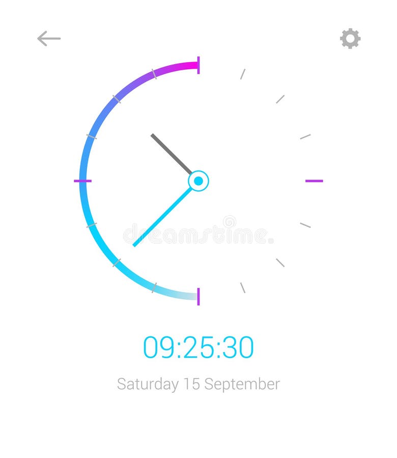 Clock Mobile App Concept UI Design Day and Night. Clock User Interface ...