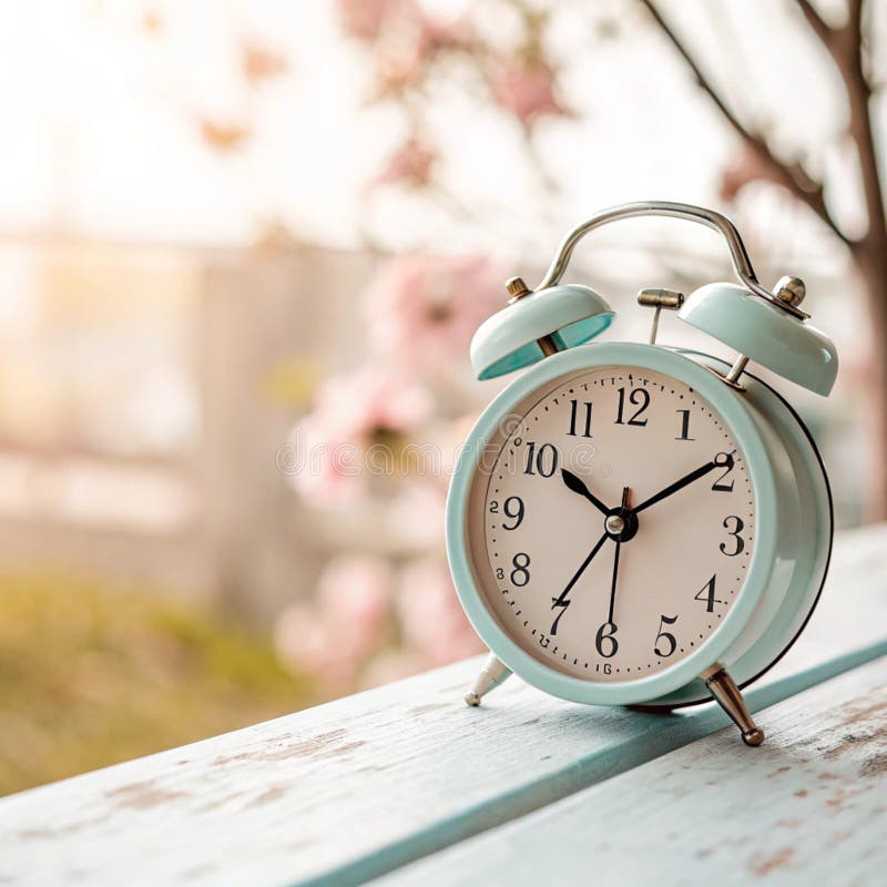 Clock Model Isolated on Pastel Background Stock Illustration ...