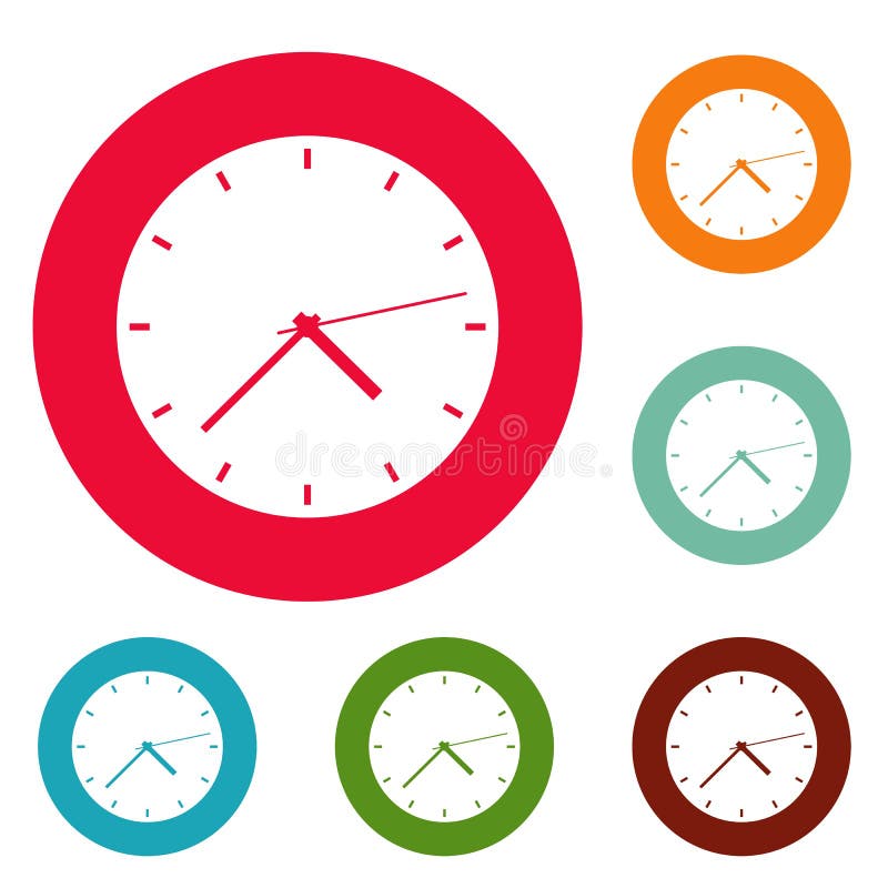 Clock modern icon blue stock illustration. Illustration of clock ...