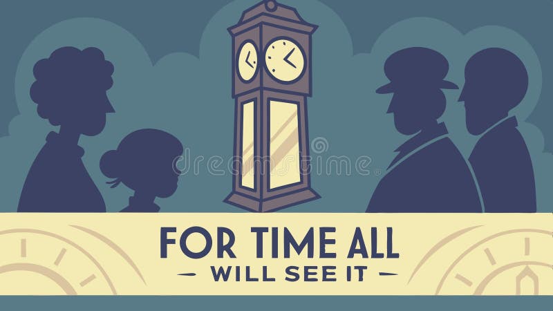 Clock Monument with Time Message, History Legacy Memory Concept Vector ...