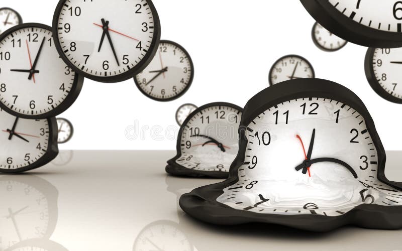 Distorted Clock stock illustration. Illustration of wind - 212634