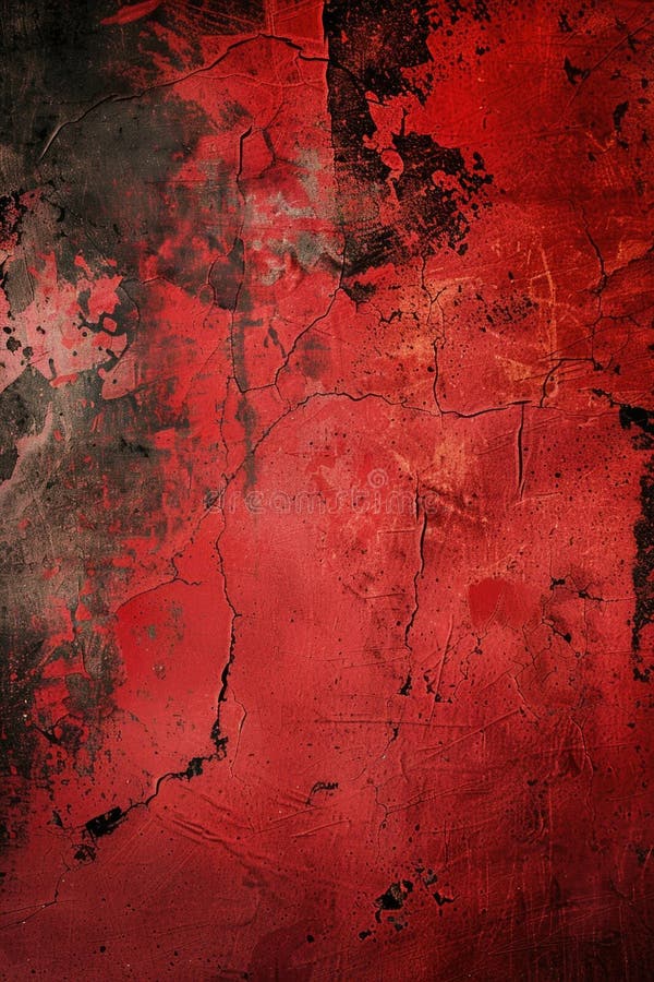 A Clock Mounted on a Red and Black Wall, Providing a Simple Time ...