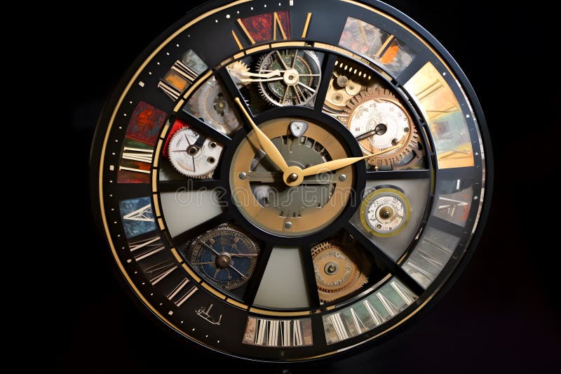 Clock Multiple Hands Stock Illustrations – 38 Clock Multiple Hands ...