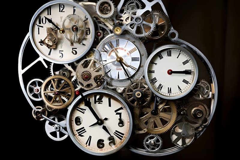 Clock Multiple Hands Stock Illustrations – 163 Clock Multiple Hands ...