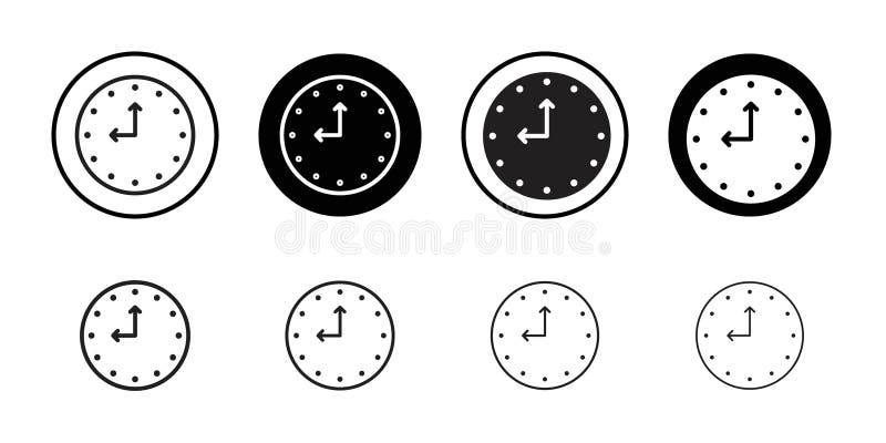Clock Nine Icon Isolated Flat Vector in Outline Stock Vector ...