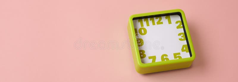 Clock with No Hour or Minute Hands, Banner Format Stock Photo - Image ...