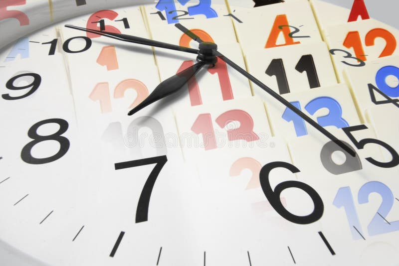 Clock with numbers falling stock image. Image of time - 3786045