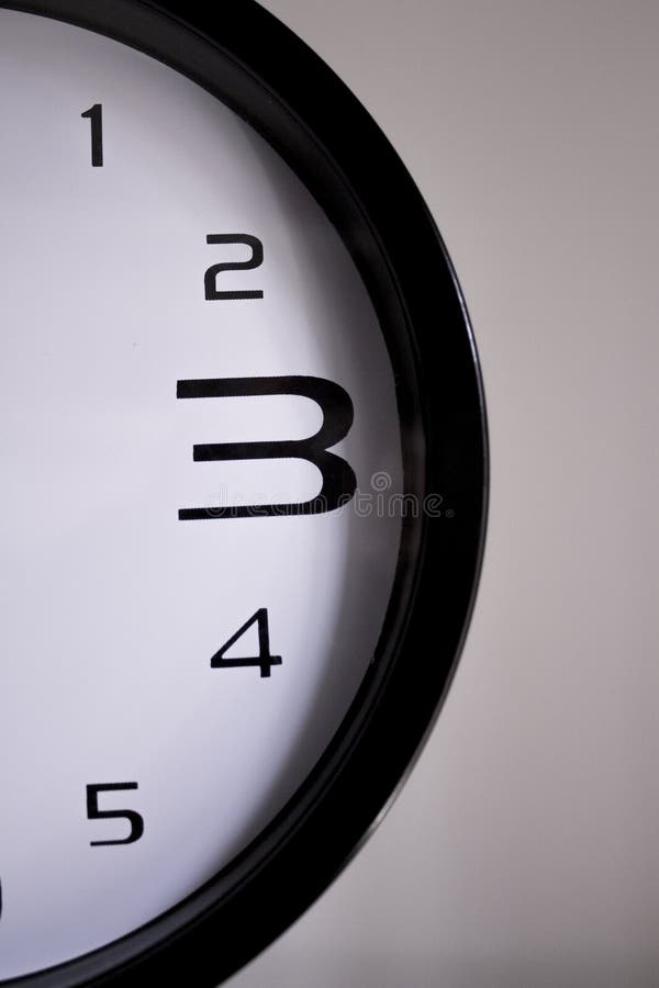 Clock numbers 1 2 3 4 5 stock photo. Image of black, clock - 63109094