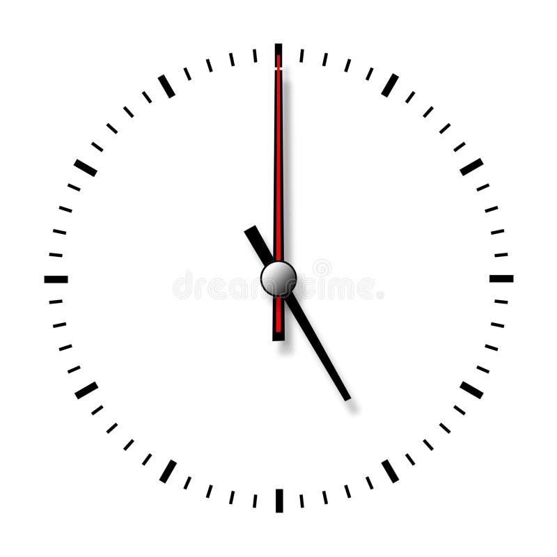 Clock without Numbers Isolated on White Background. Stock Illustration ...