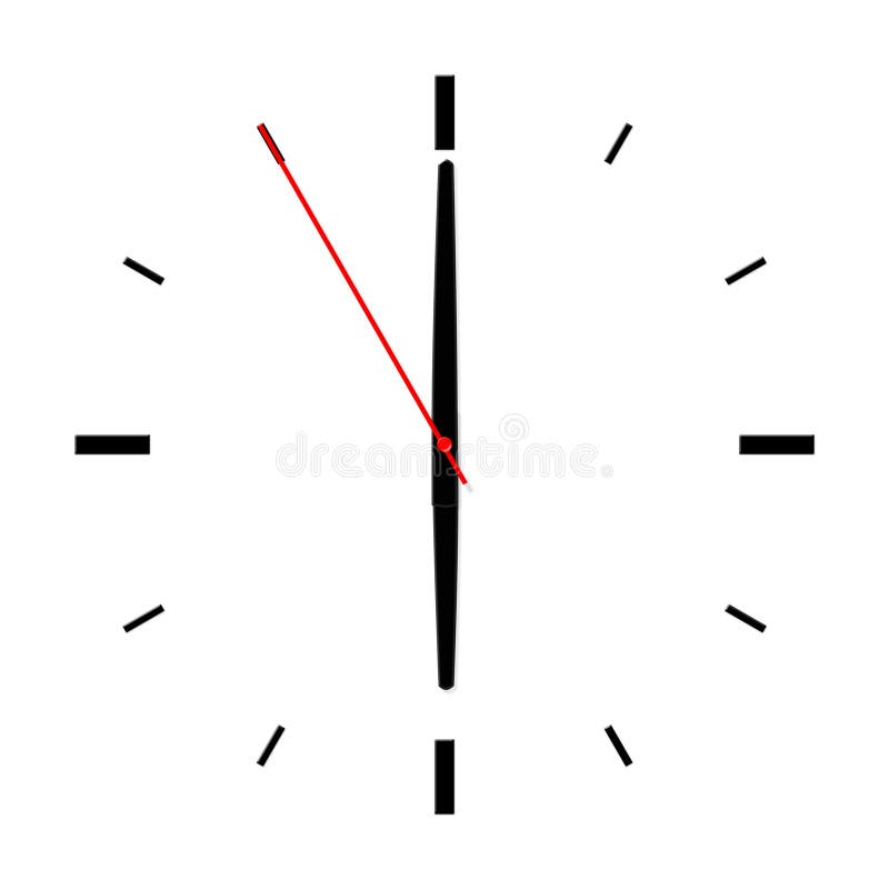 Clock without Numbers with Shadows. Stock Illustration - Illustration ...