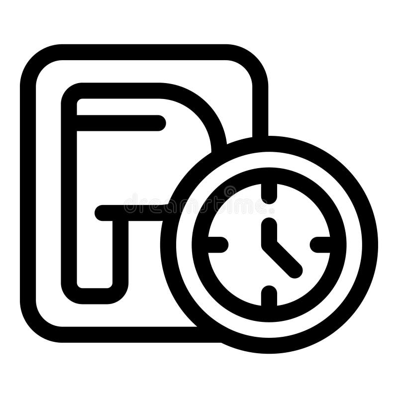 Clock Overlaying Document Icon Symbolizing Time Management Stock ...