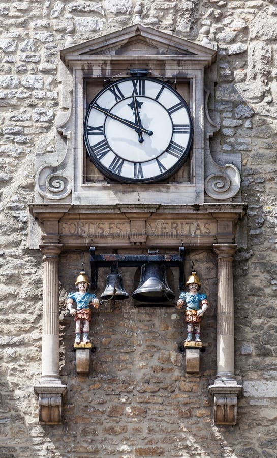 Ancient clock in Oxford stock image. Image of kingdom - 51040215