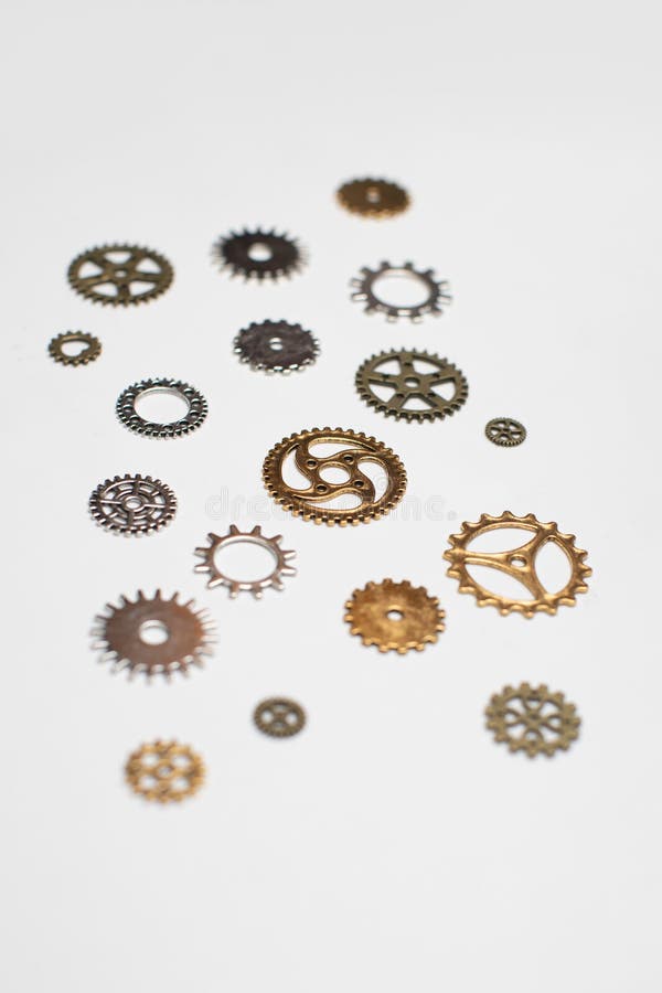 Clock Parts with Cogs and Wheels Stock Image - Image of metal ...
