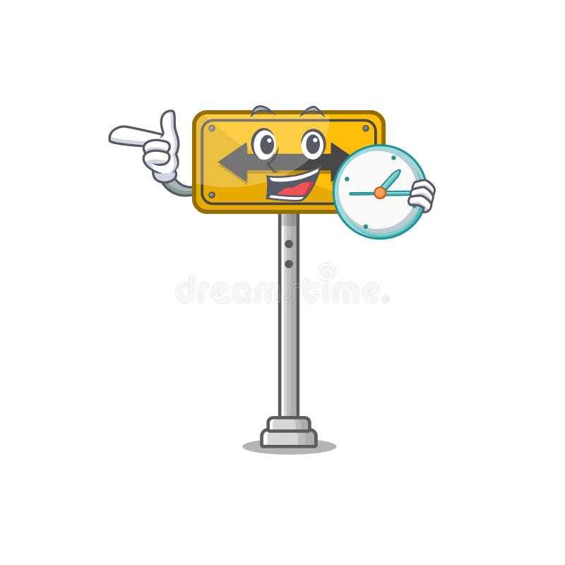 With Clock Pass on Either Side Shaped Character Stock Vector ...