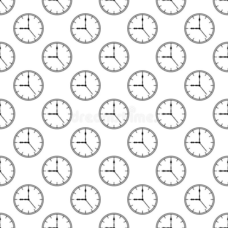 Clock pattern seamless stock vector. Illustration of pattern - 78832724