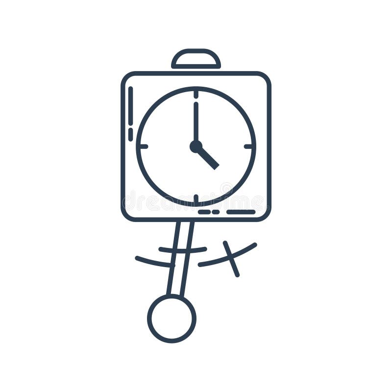 Clock with Pendulum. Vector Illustration Decorative Design Stock Vector ...