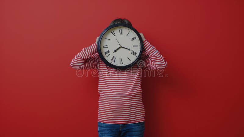 The Clock and the Person.AI Generated Image Stock Image - Image of ...