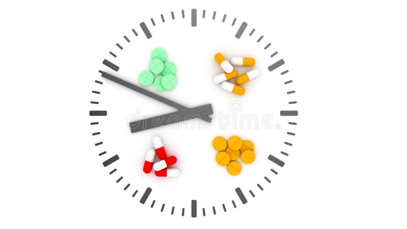 Clock Pills. Pill Tablet Clock. Pill Time. Medication Schedule Stock ...