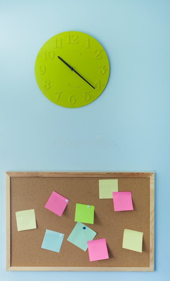 Clock and pin board stock photo. Image of child, girl - 43713738