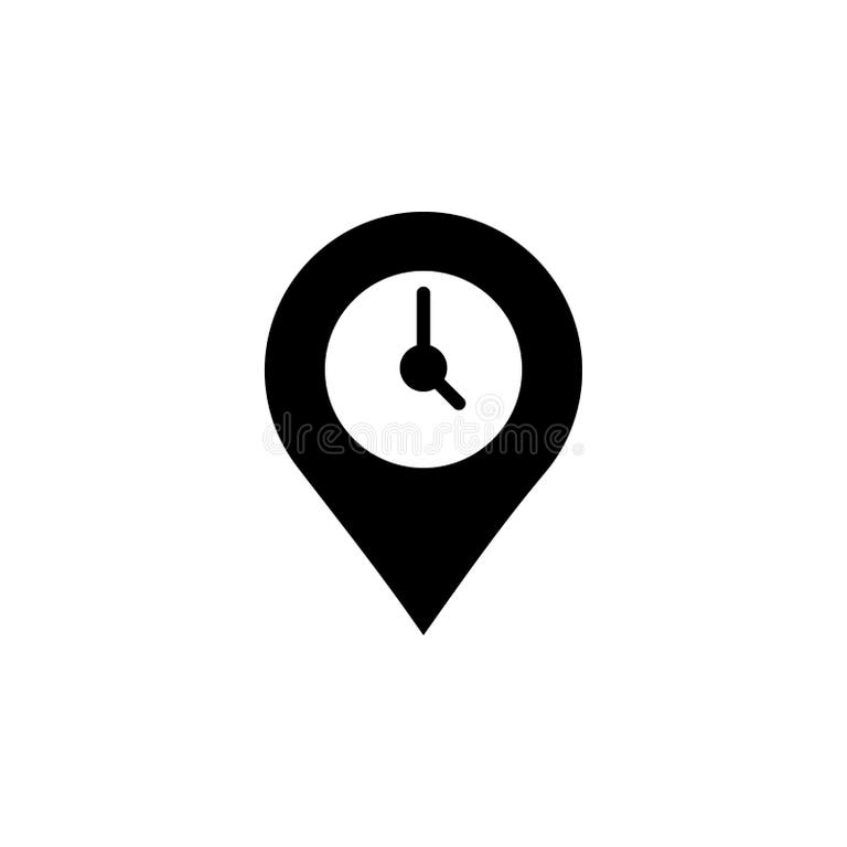 Clock in Pin Icon. Element of Web Icon for Mobile Concept and Web Apps ...
