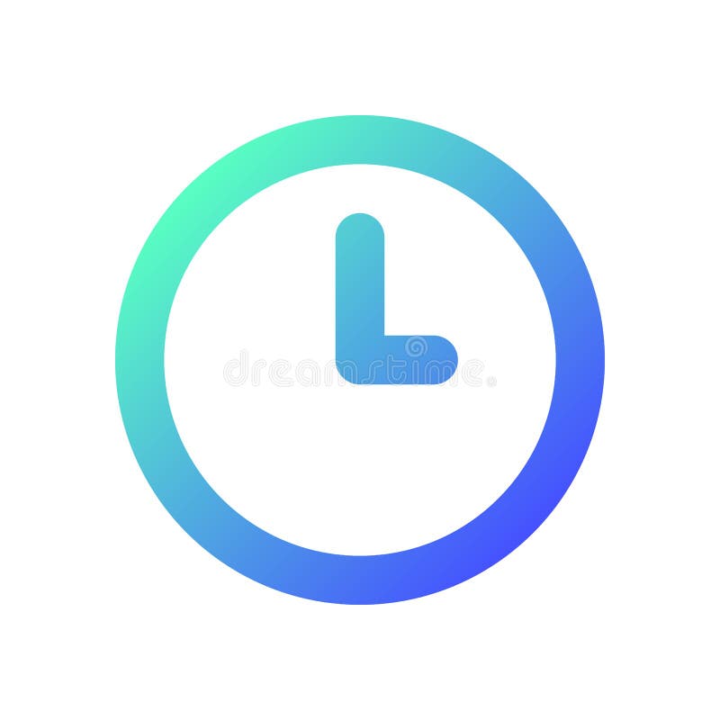 Clock Pixel Perfect Linear Ui Icon Stock Vector - Illustration of timer ...