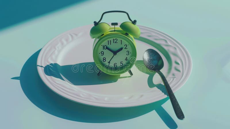 The Clock on Plate.AI Generated Image Stock Photo - Image of surreal ...