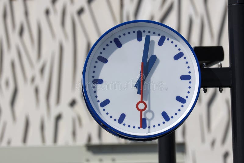 Clock at Platform on Railway Station Lansingerland-Zoetermeer Editorial ...