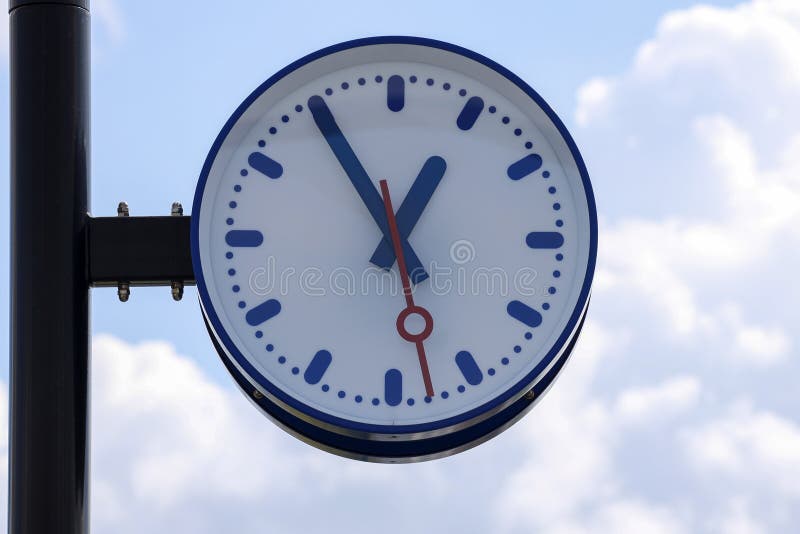 Clock at Platform on Railway Station Lansingerland-Zoetermeer Editorial ...