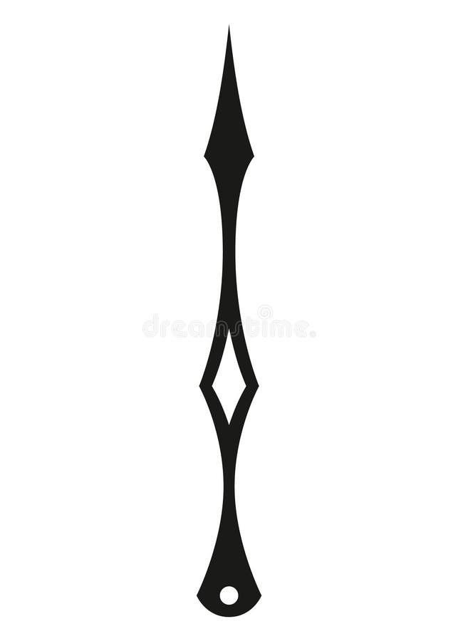 Clock Pointer Arrow. Black Silhouette Chronometer Element. Clock Arm ...