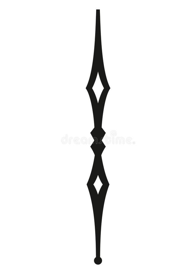 Clock Pointer Arrow. Black Silhouette Chronometer Element. Clock Arm ...