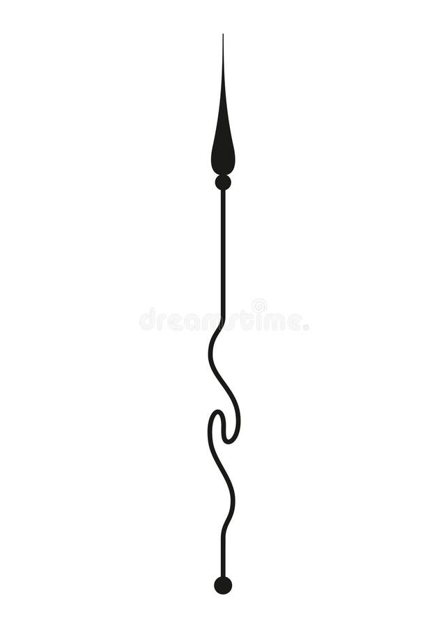 Clock Pointer Arrow. Black Silhouette Chronometer Element. Clock Arm ...