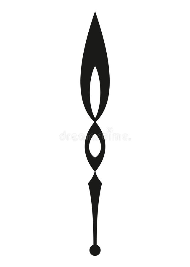 Clock Pointer Arrow. Black Silhouette Chronometer Element. Clock Arm ...