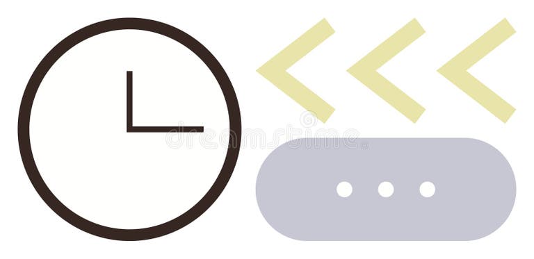 Clock and Progress Indicators Representing Time Management and Workflow ...