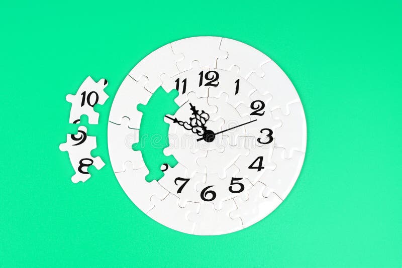 Clock Puzzle Two Missing Pieces Stock Photos - Free & Royalty-Free ...