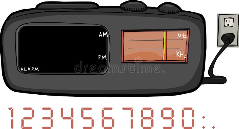 Ashboard Radio am FM Highway Drive Background Stock Vector ...