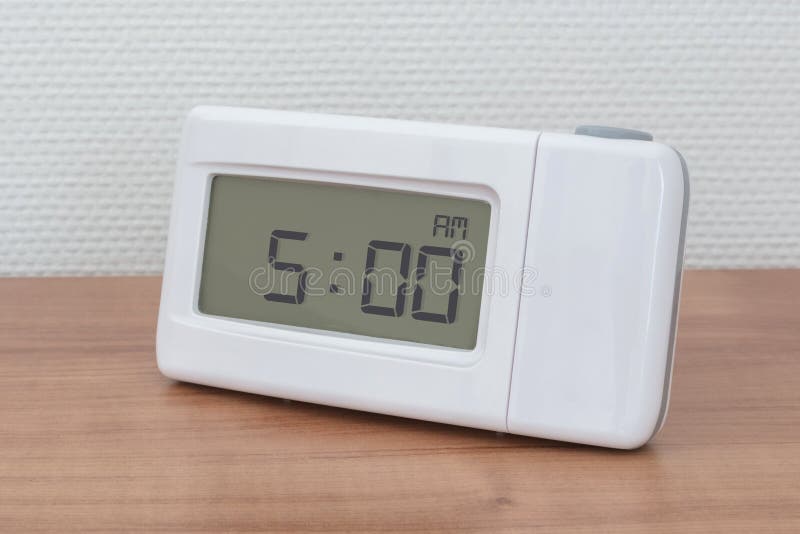 Clock Radio - Time - 05.00 am Stock Image - Image of time, early: 108863189