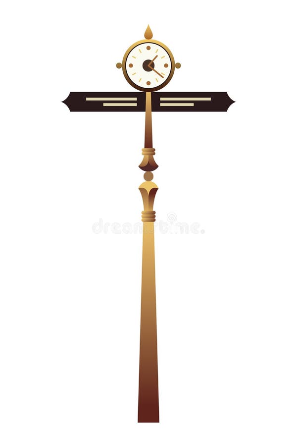 Clock for Railway Station Platform. Empty Station Interior with Retro ...