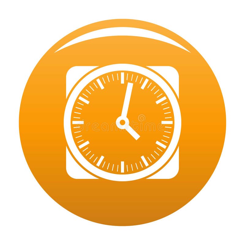 Clock Retro Icon Vector Orange Stock Vector - Illustration of alarm ...