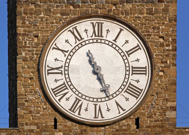 Clock Florence stock photo. Image of architecture, numerals - 148071968